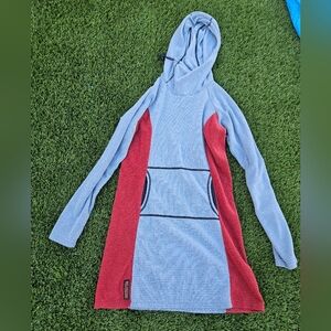 Melanzana | Jackets & Coats | Melanzana Red And Grey Sweater Dress ...